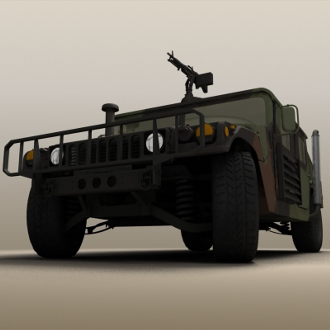 3d Model Realistic Hmmwv Vehicle Military