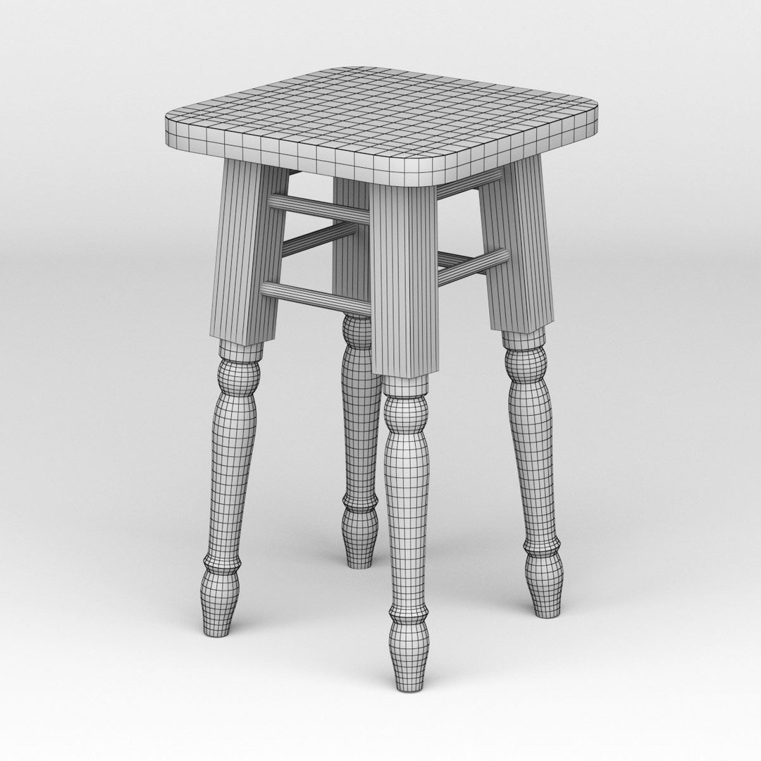 Wooden Stool 3D Model - TurboSquid 1153250