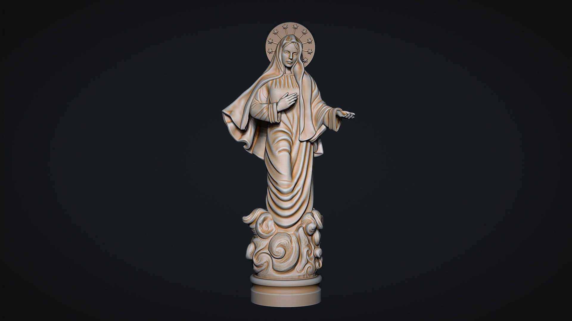 Virgin Mary Statue 3D Model - TurboSquid 2290464
