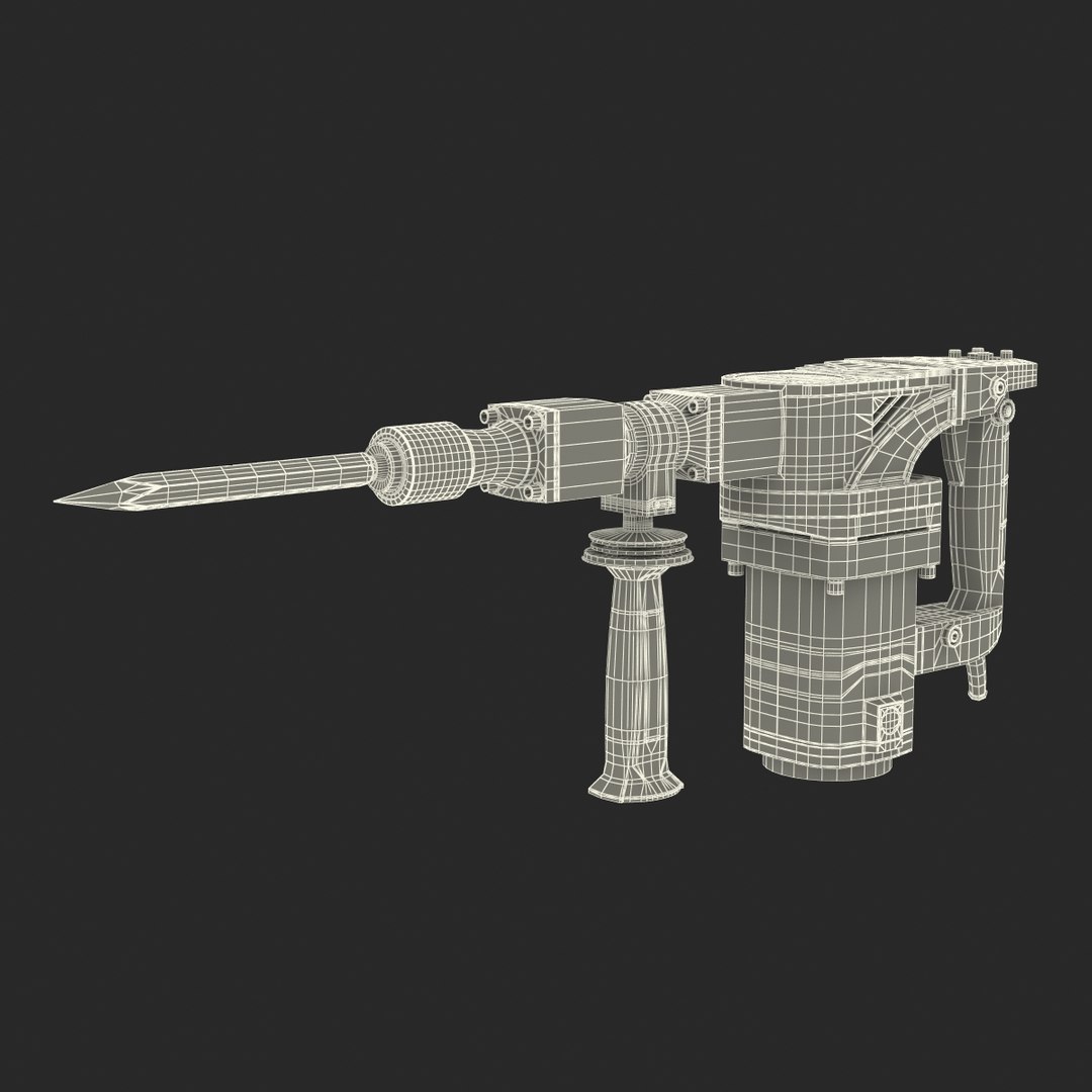 3d Electric Demolition Jack Hammer Model