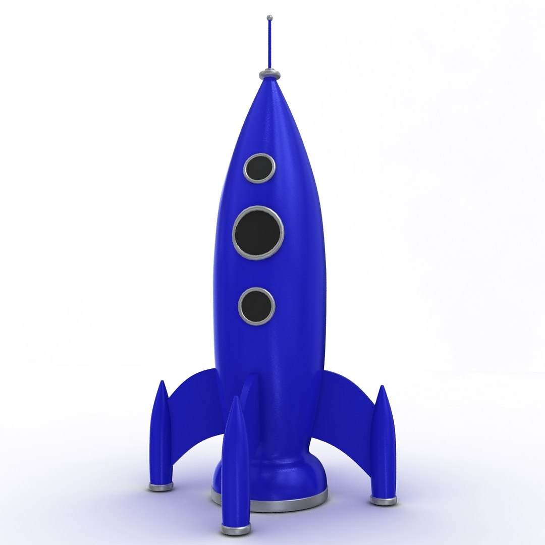 3D retro rocket model - TurboSquid 1378617