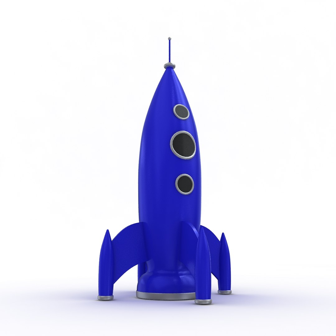3D Retro Rocket Model - TurboSquid 1378617