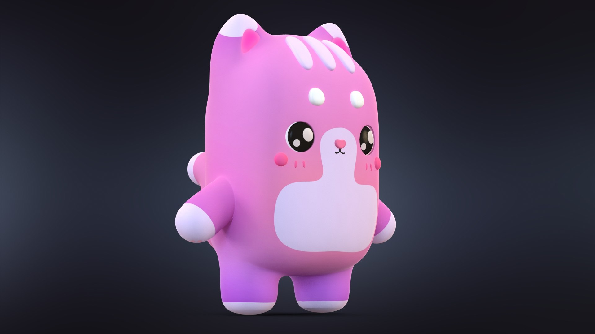 Cute Cartoon Cat Model - TurboSquid 1618920