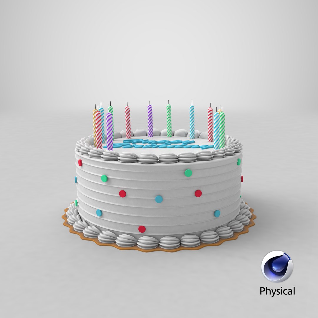 Birthday cake model - TurboSquid 1199653