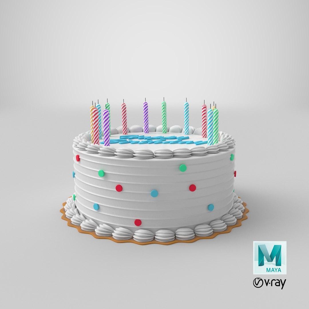 Birthday cake model - TurboSquid 1199653