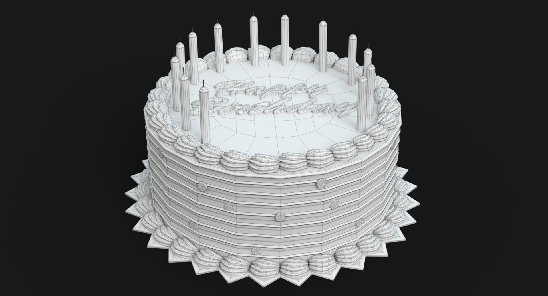Birthday cake model - TurboSquid 1199653