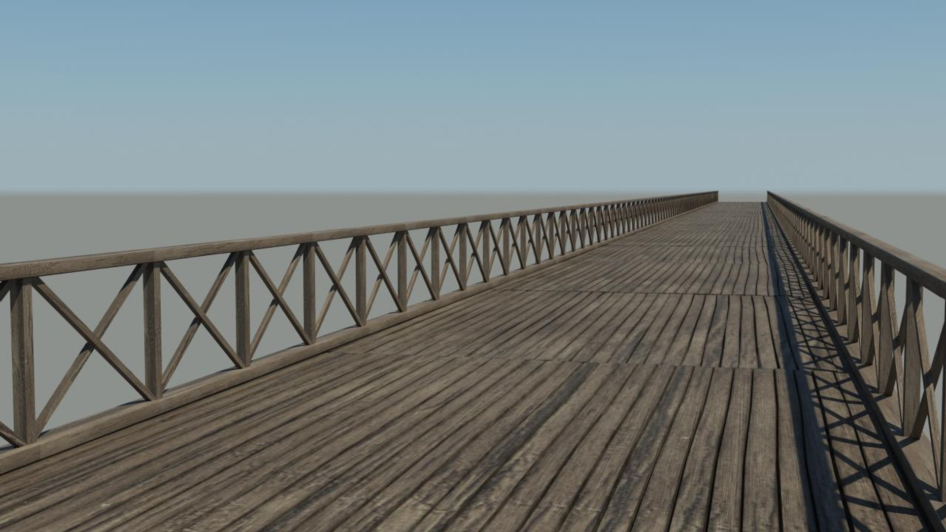 3d model wood bridge