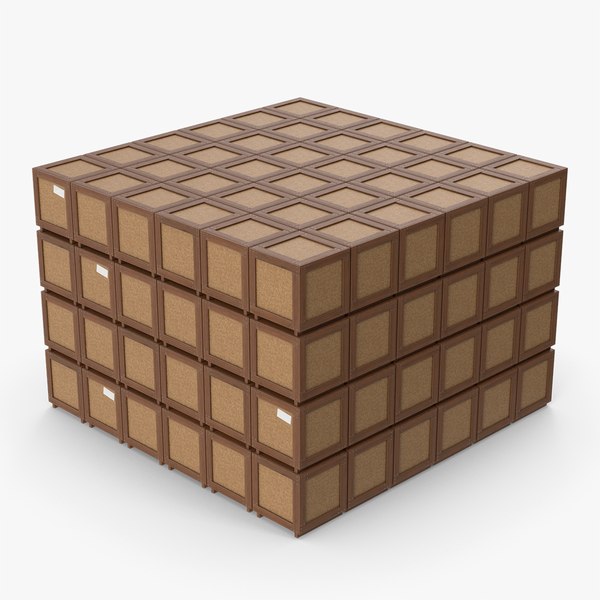 3D Wooden Crate Boxes Stack - TurboSquid 1994314