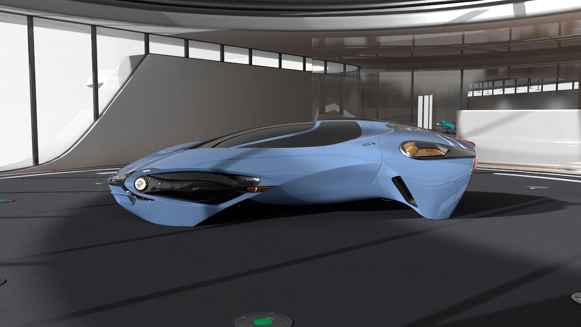 Futuristic Air Taxi Port With Flying Hover Cars 3D Model - TurboSquid ...