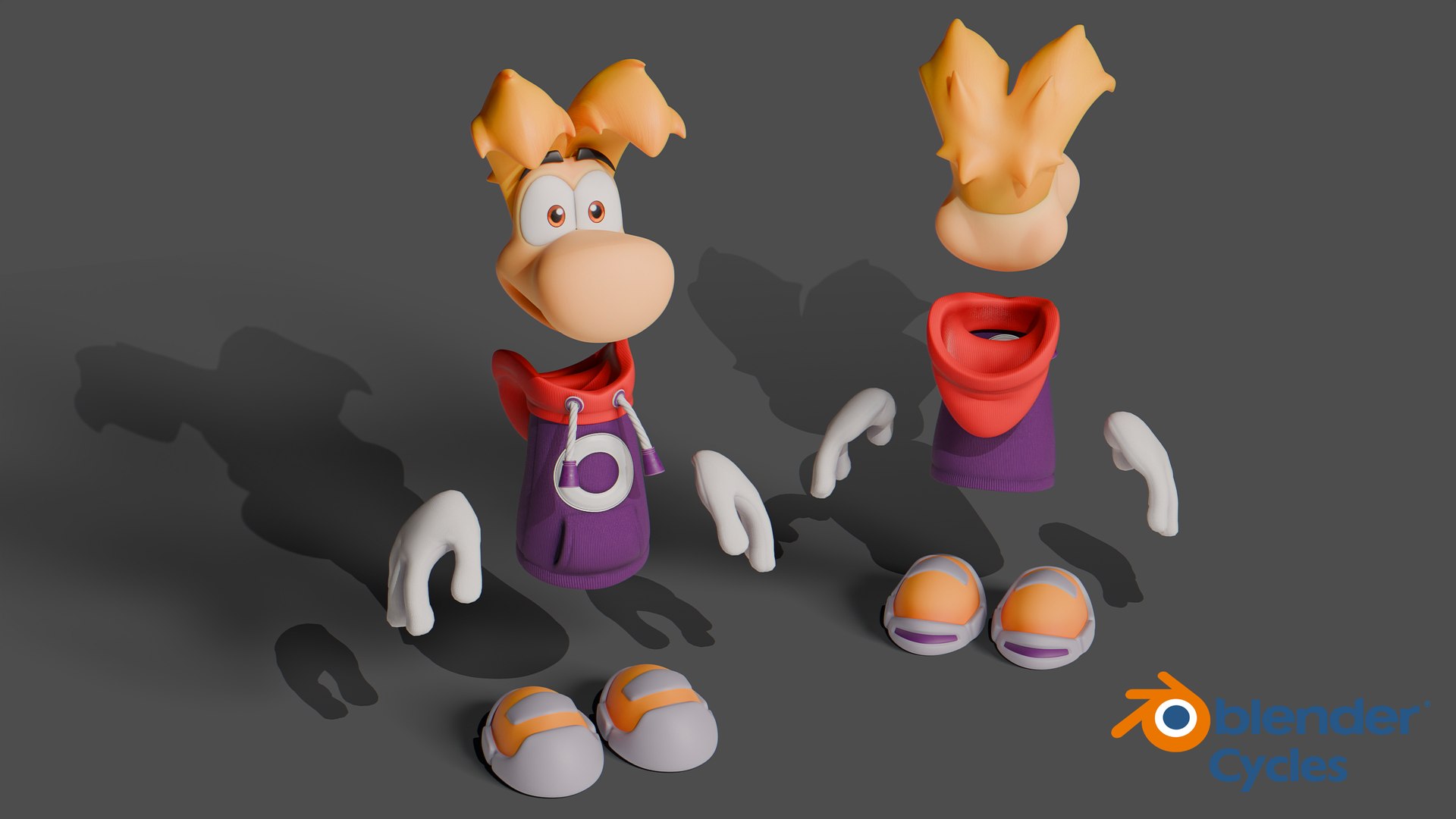 3D Model Rayman Rabbids Character Mario Sparks Of Hope - TurboSquid 2088827