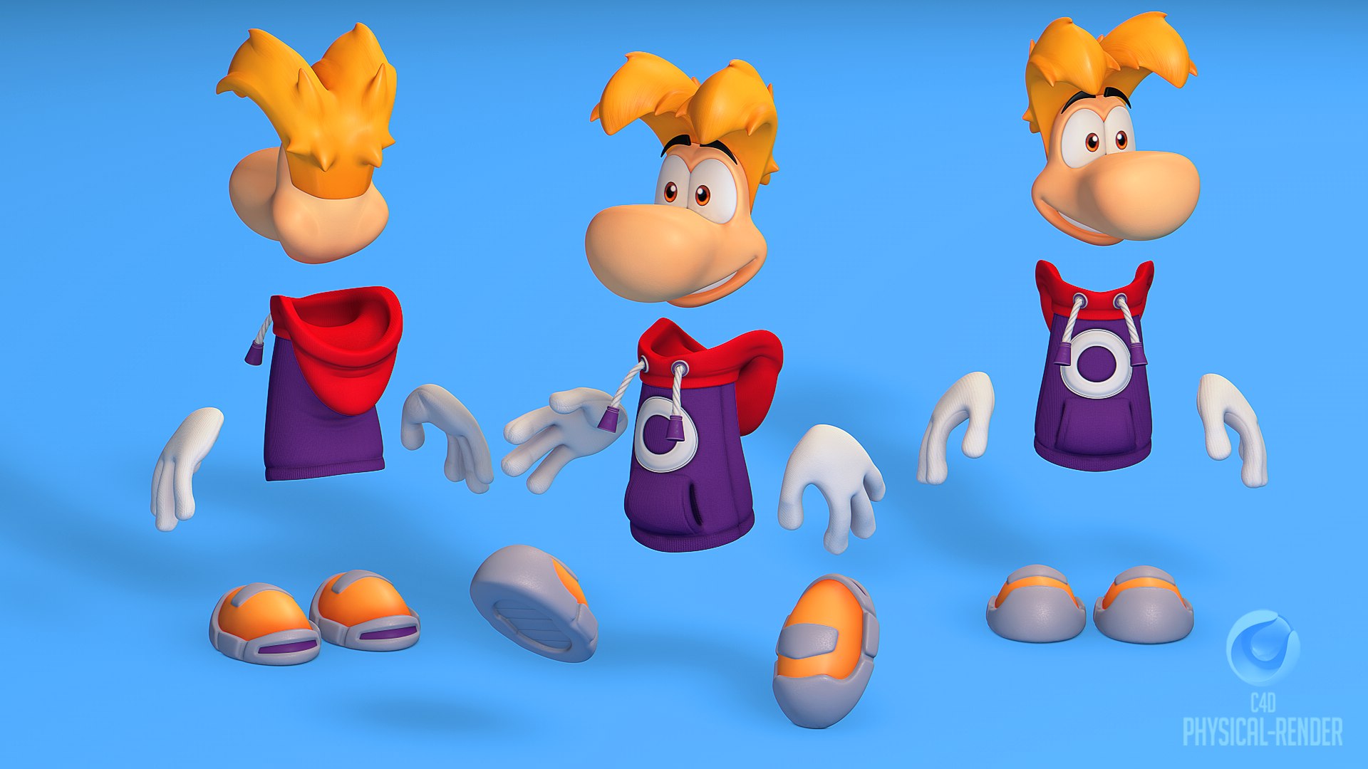 3D Model Rayman Rabbids Character Mario Sparks Of Hope - TurboSquid 2088827