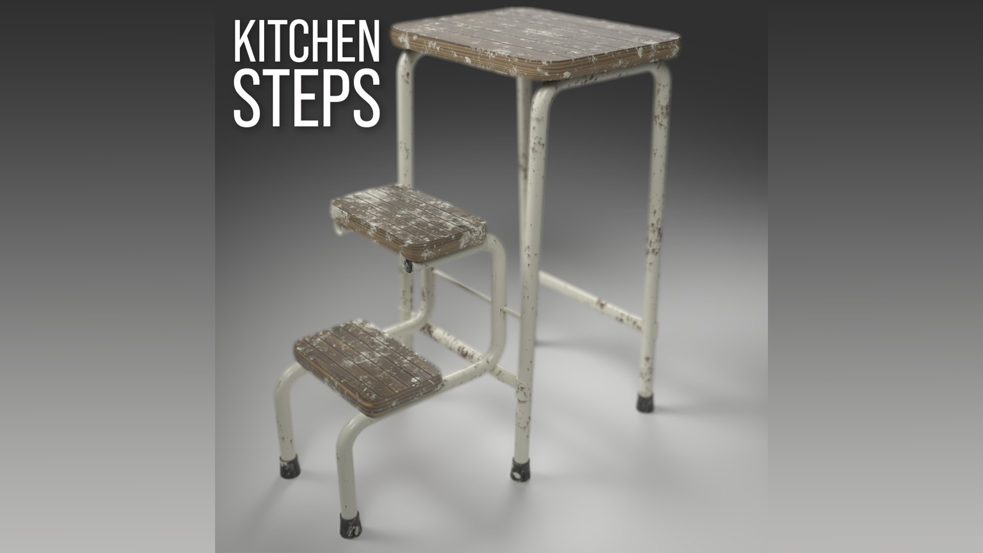 Old Kitchen Stepsladders 3D Model - TurboSquid 2211093
