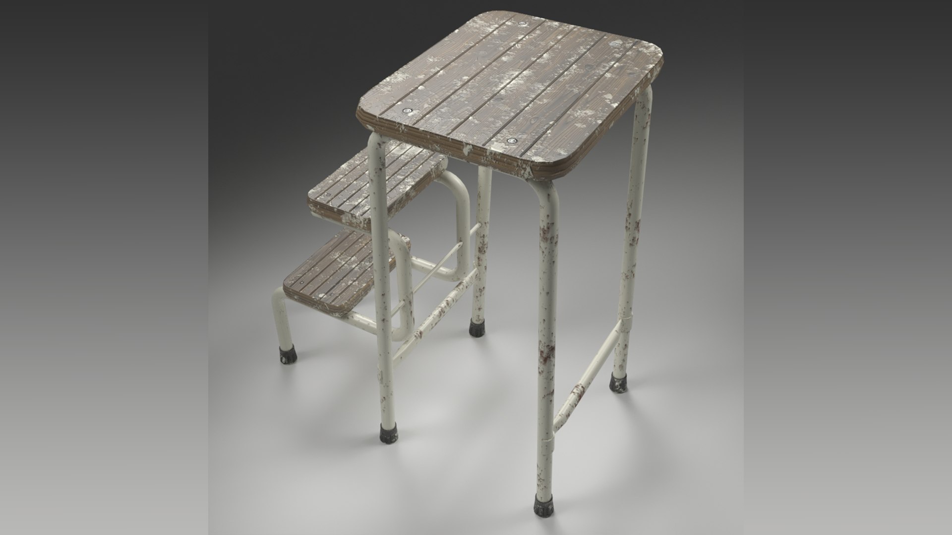 Old Kitchen Stepsladders 3D Model - TurboSquid 2211093