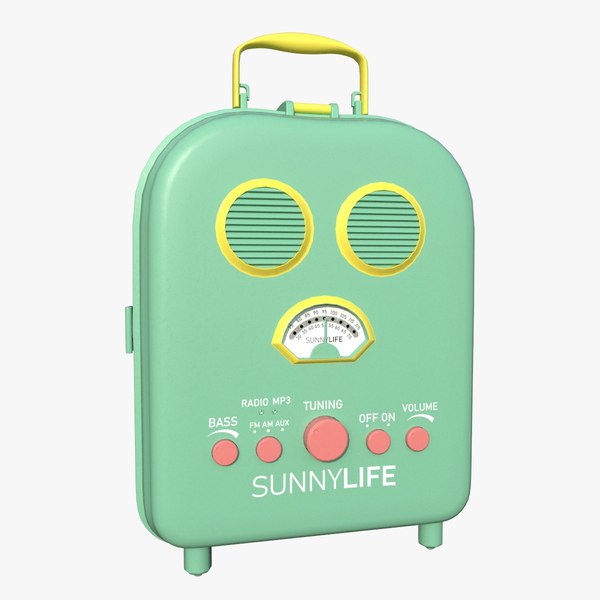 Cartoon Style Stylized Radio Sunnylife Radio Green Edition 3D 모델 ...