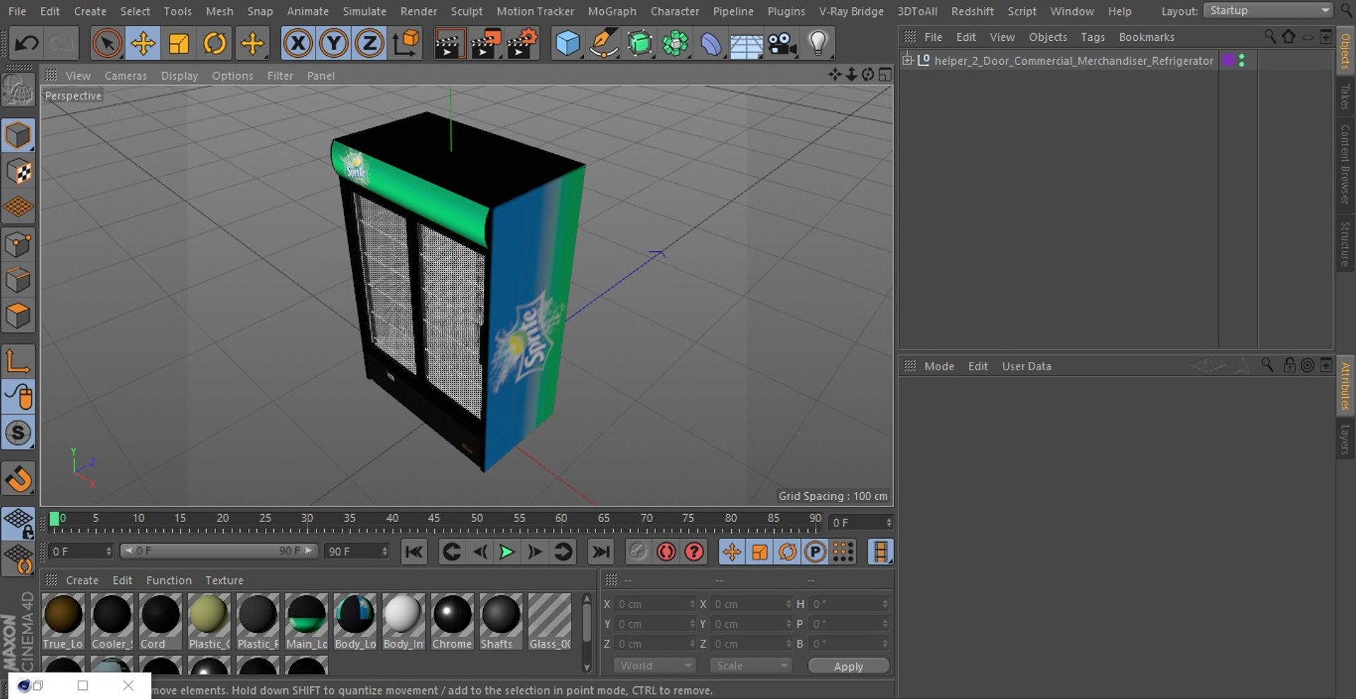 2 Door Commercial Merchandiser Refrigerator 3D Model - TurboSquid 2152153