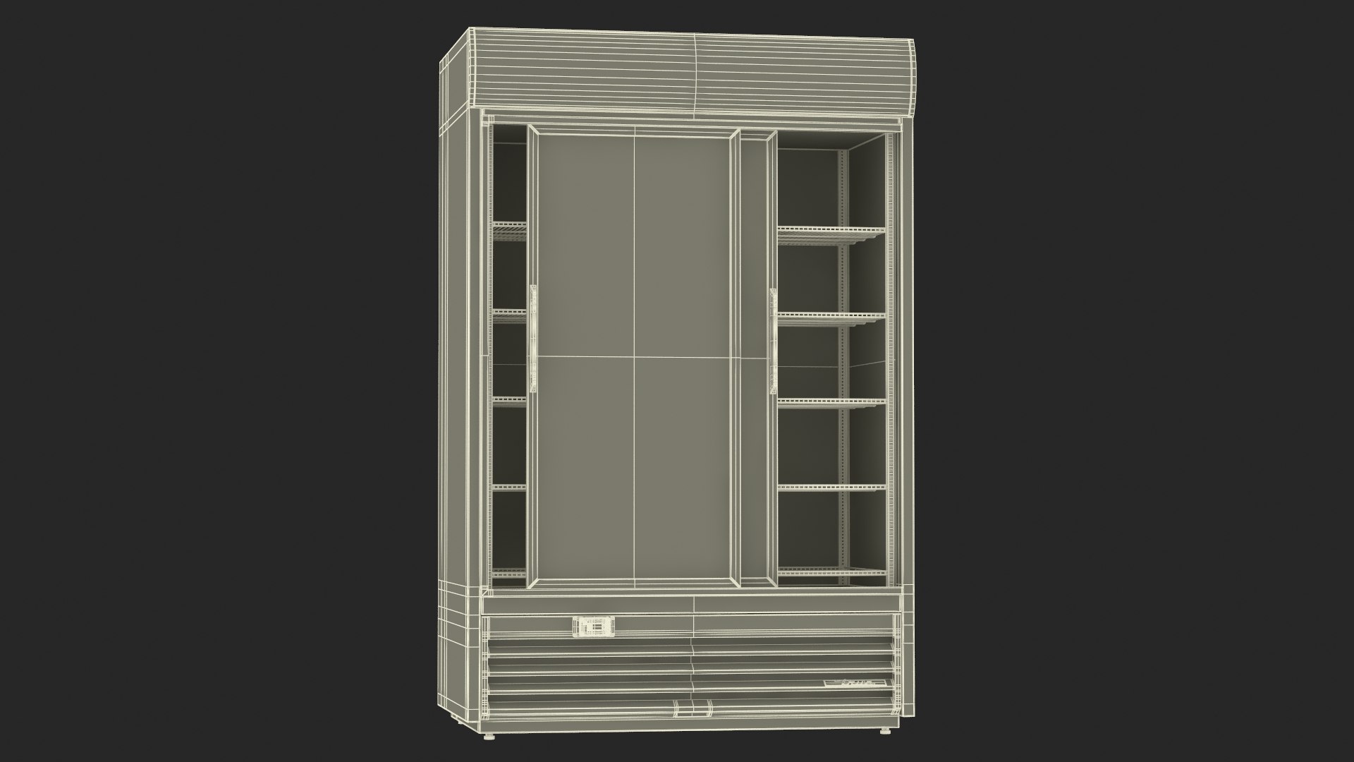 2 Door Commercial Merchandiser Refrigerator 3D model - TurboSquid 2152153