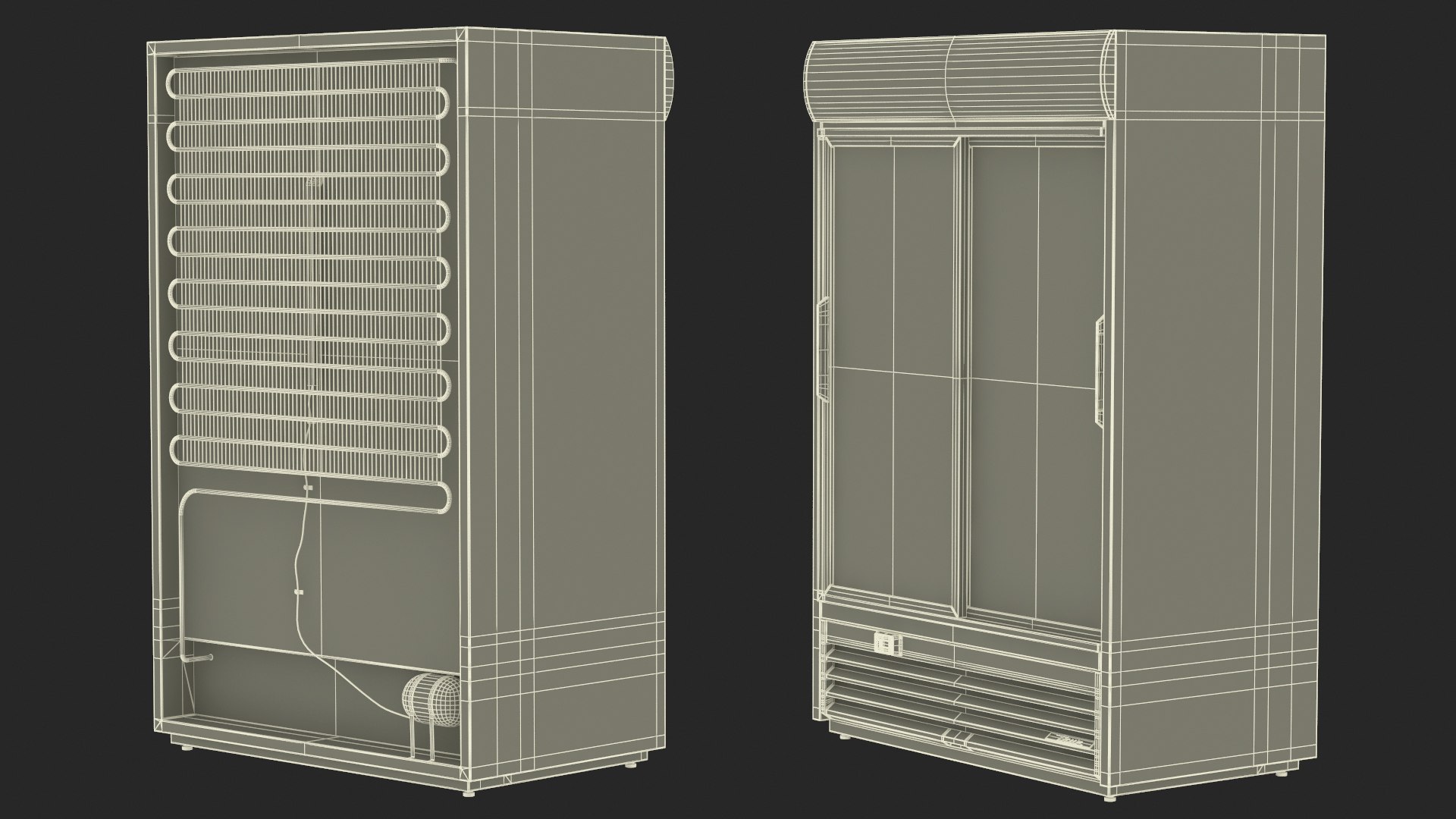 2 Door Commercial Merchandiser Refrigerator 3D model - TurboSquid 2152153