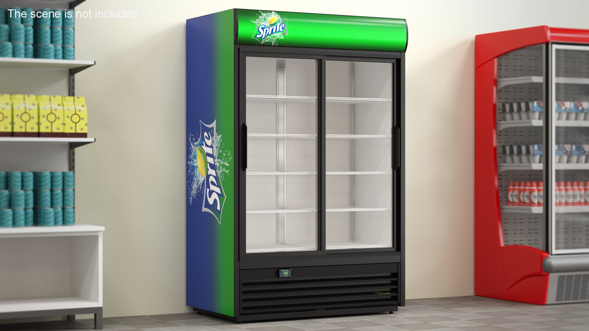2 Door Commercial Merchandiser Refrigerator 3D Model - TurboSquid 2152153