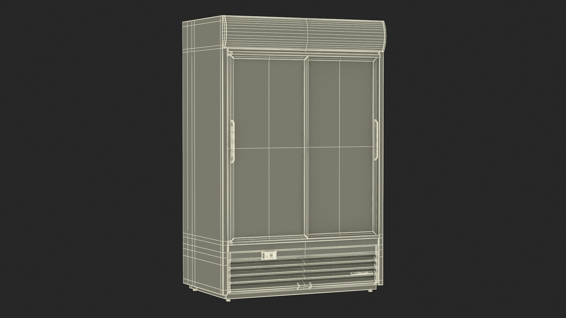 2 Door Commercial Merchandiser Refrigerator 3D Model - TurboSquid 2152153