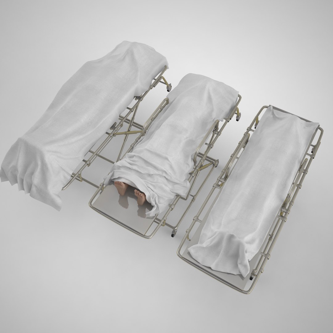 3D Dead Covered Sheet Stretcher - TurboSquid 1163159