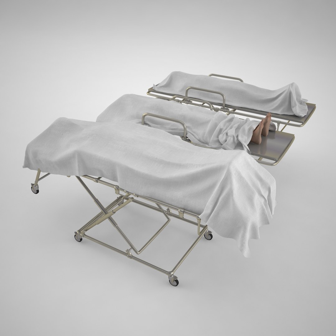 3D Dead Covered Sheet Stretcher - TurboSquid 1163159