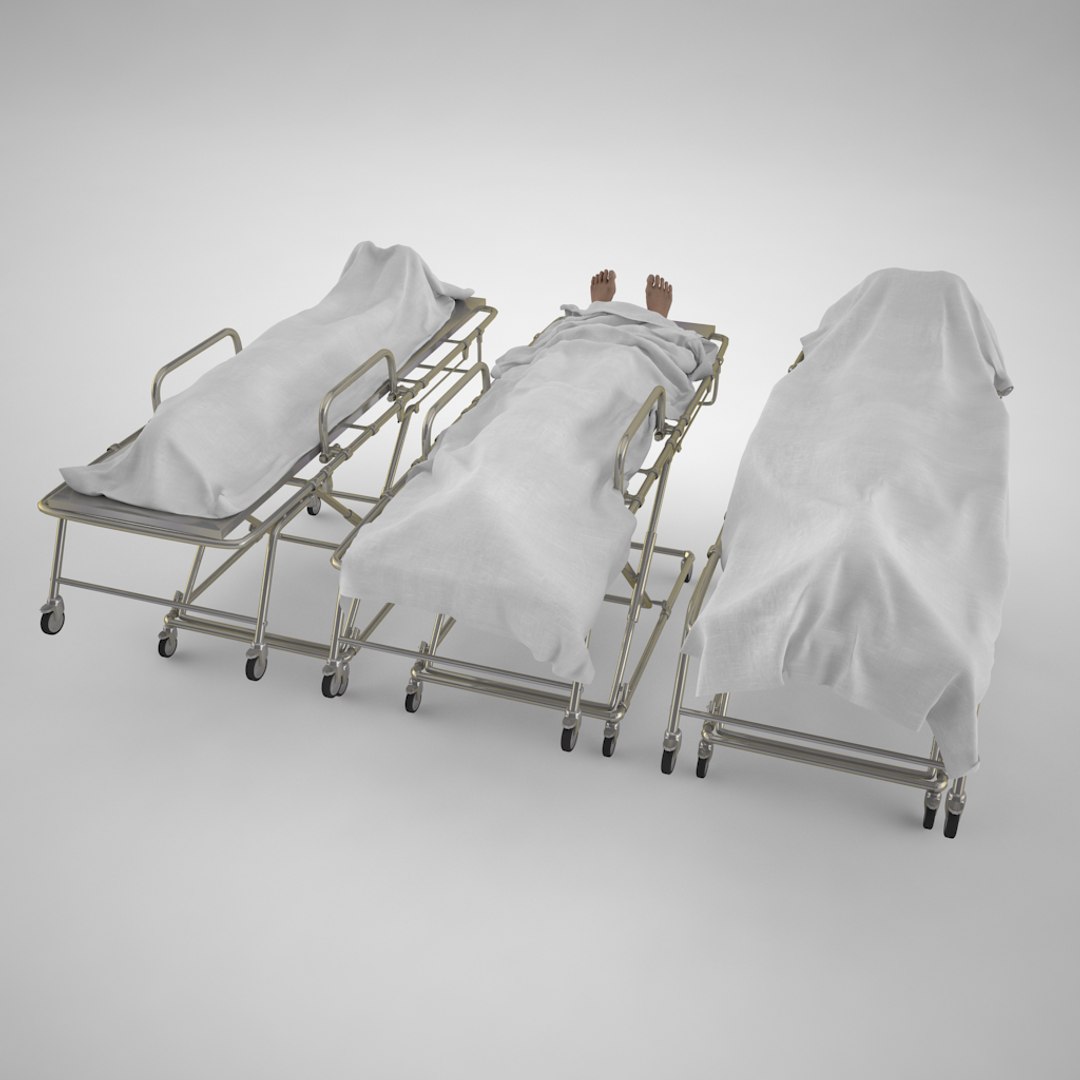 3D Dead Covered Sheet Stretcher - TurboSquid 1163159