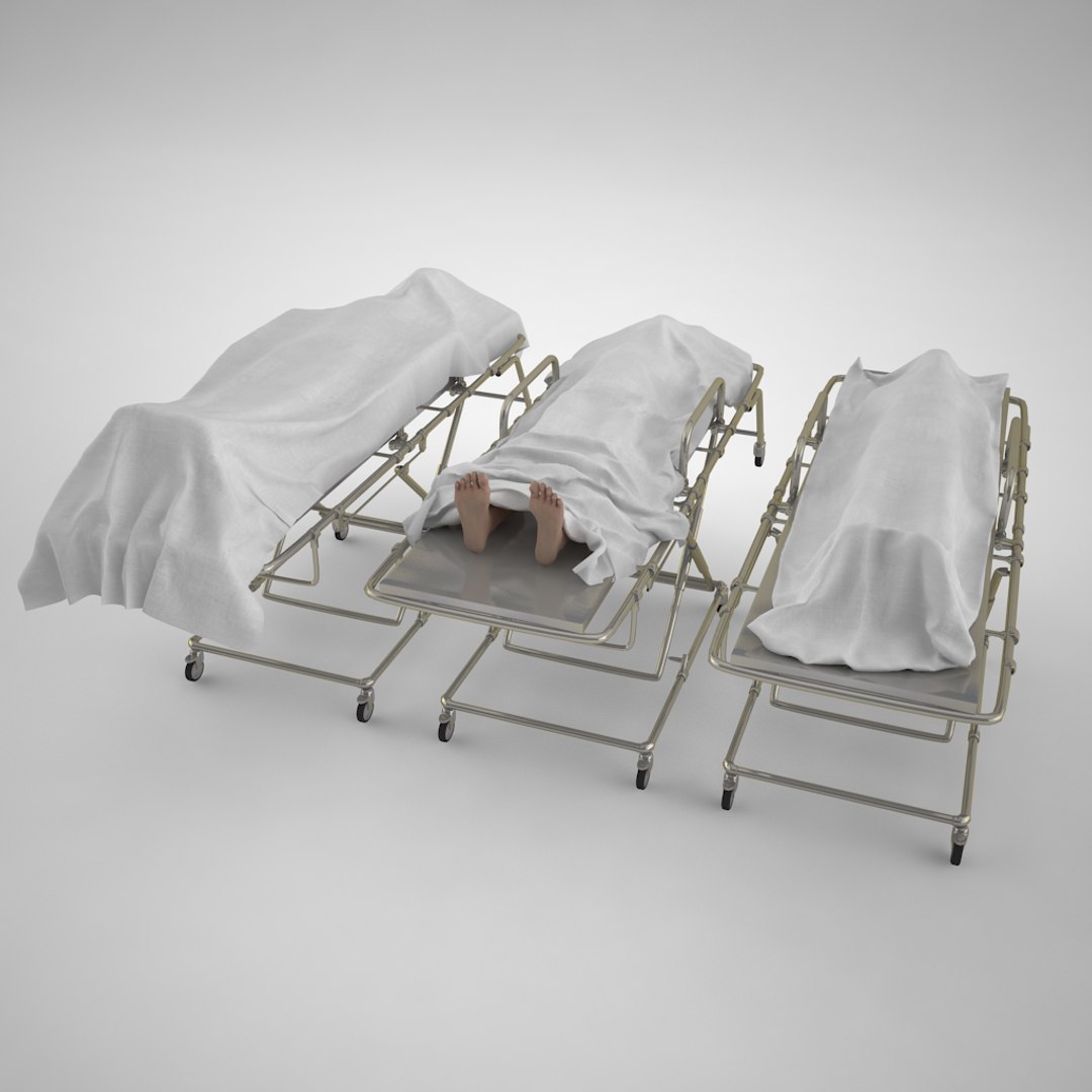 3D Dead Covered Sheet Stretcher - TurboSquid 1163159