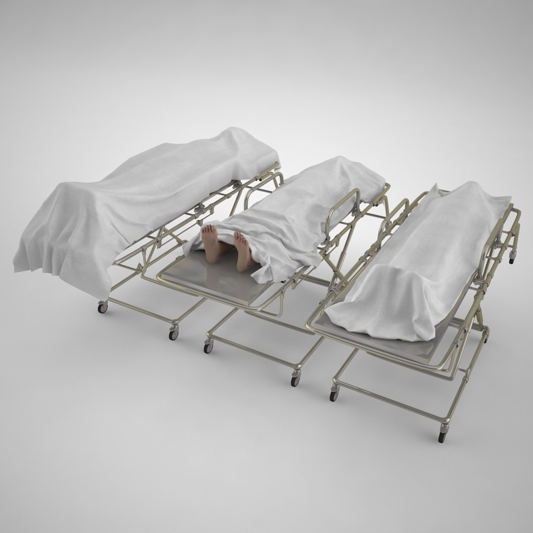 3D Dead Covered Sheet Stretcher - TurboSquid 1163159