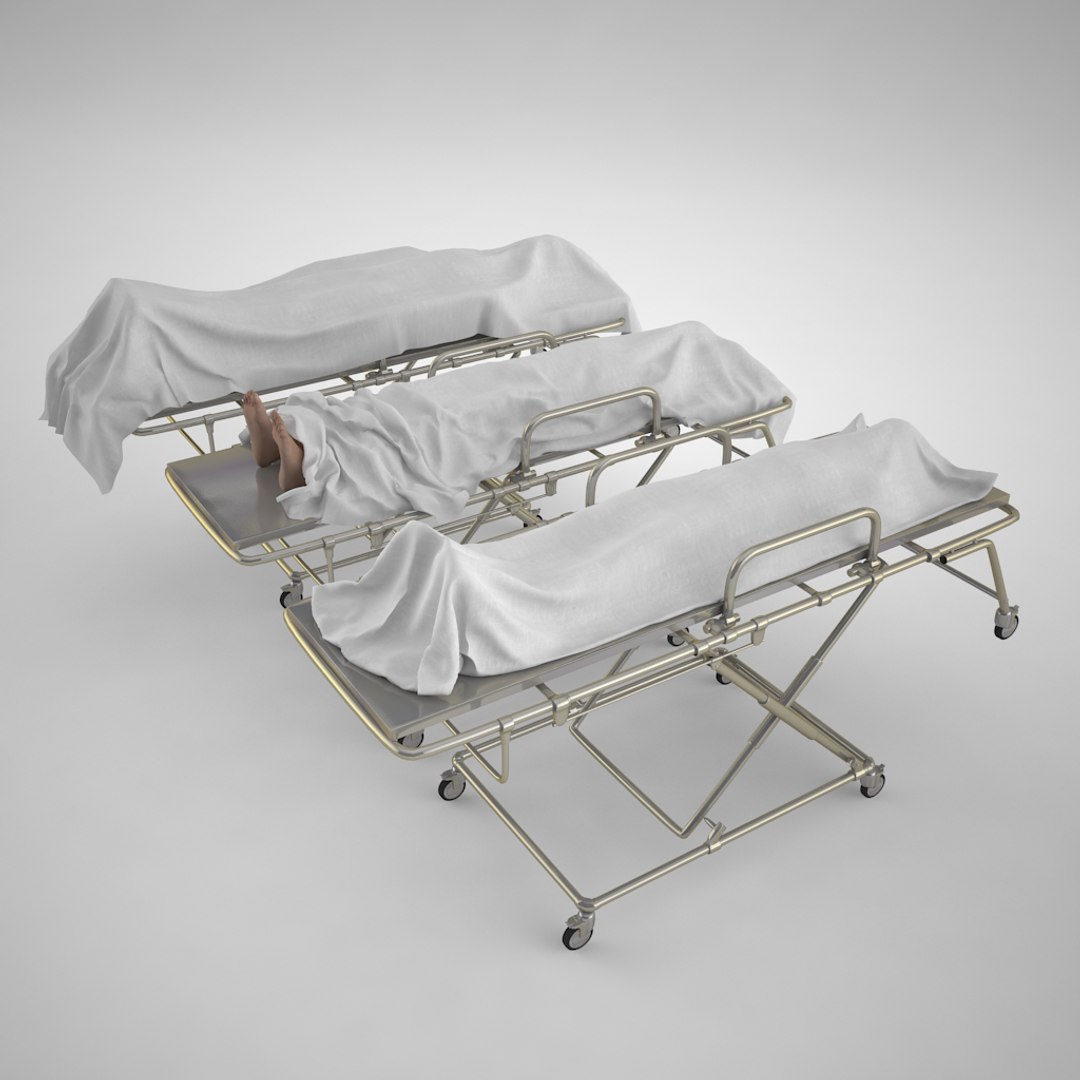3D Dead Covered Sheet Stretcher - TurboSquid 1163159