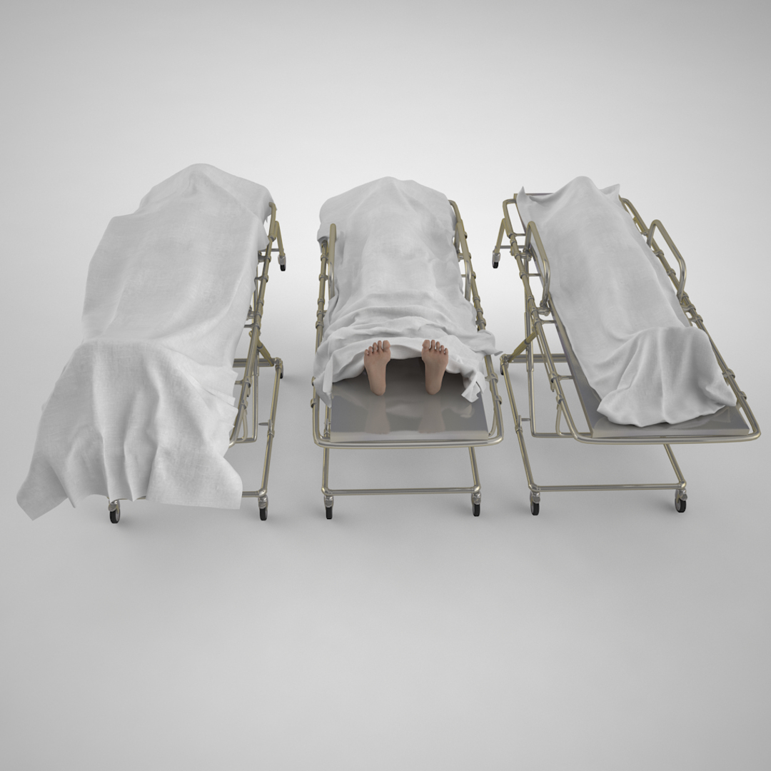 3D dead covered sheet stretcher - TurboSquid 1163159