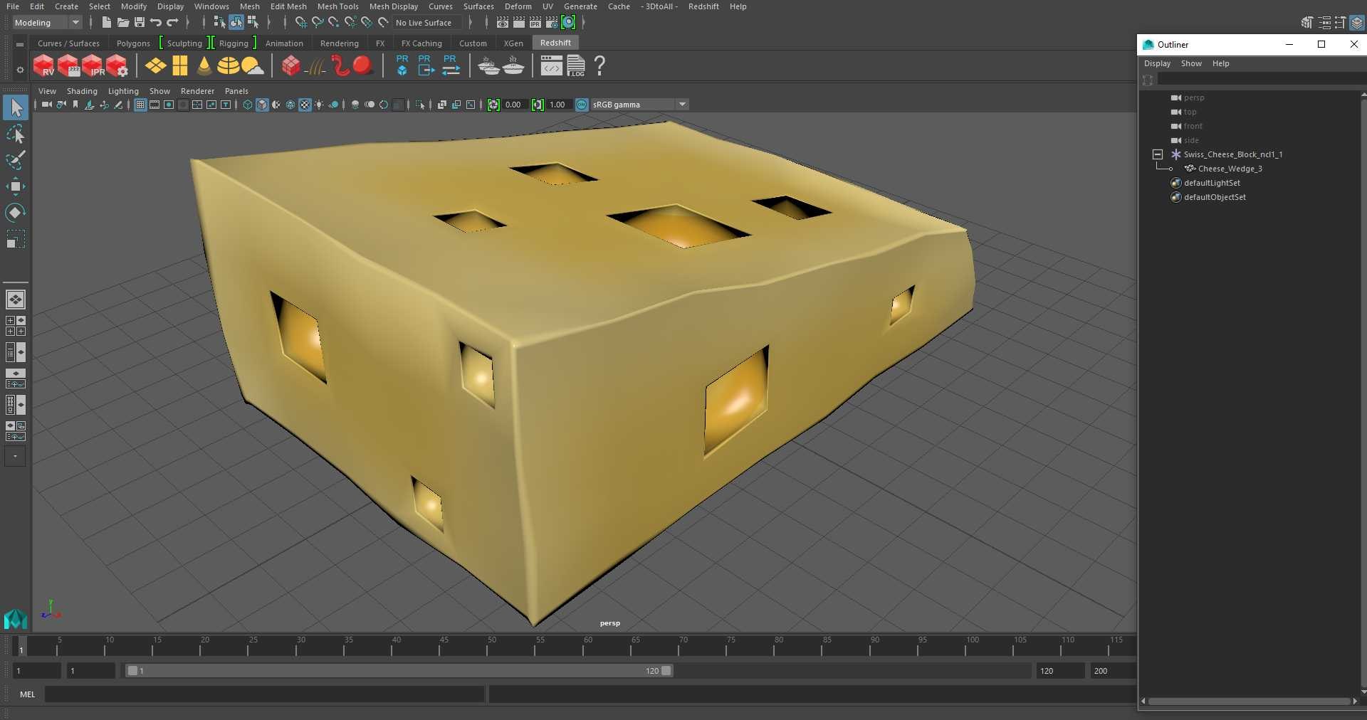 Swiss Cheese Block 3D Model - TurboSquid 2219841