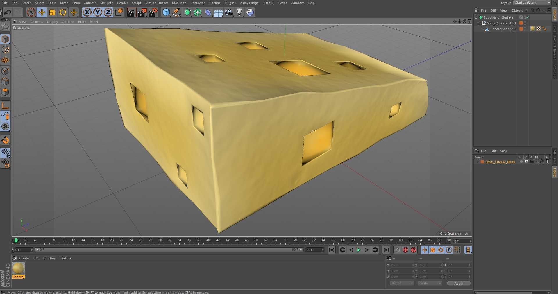 Swiss Cheese Block 3D Model - TurboSquid 2219841