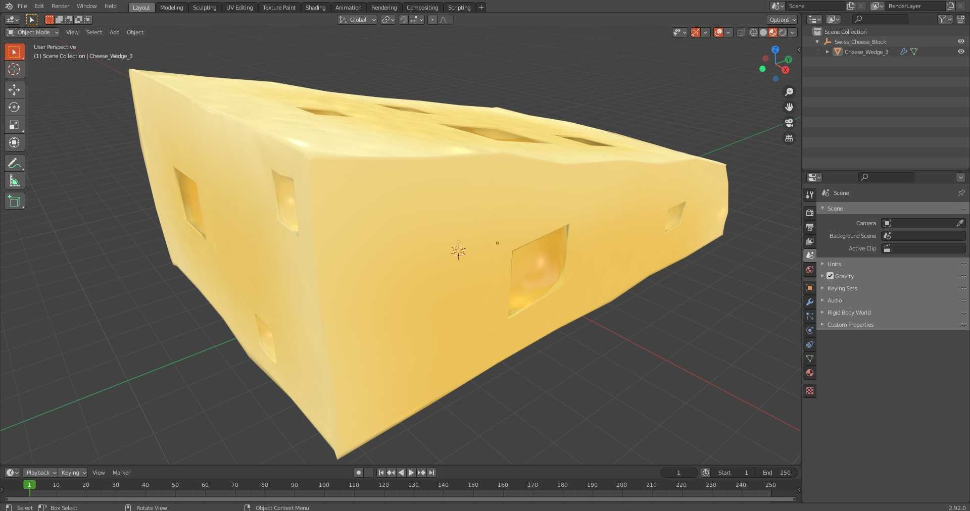 Swiss Cheese Block 3D Model - TurboSquid 2219841