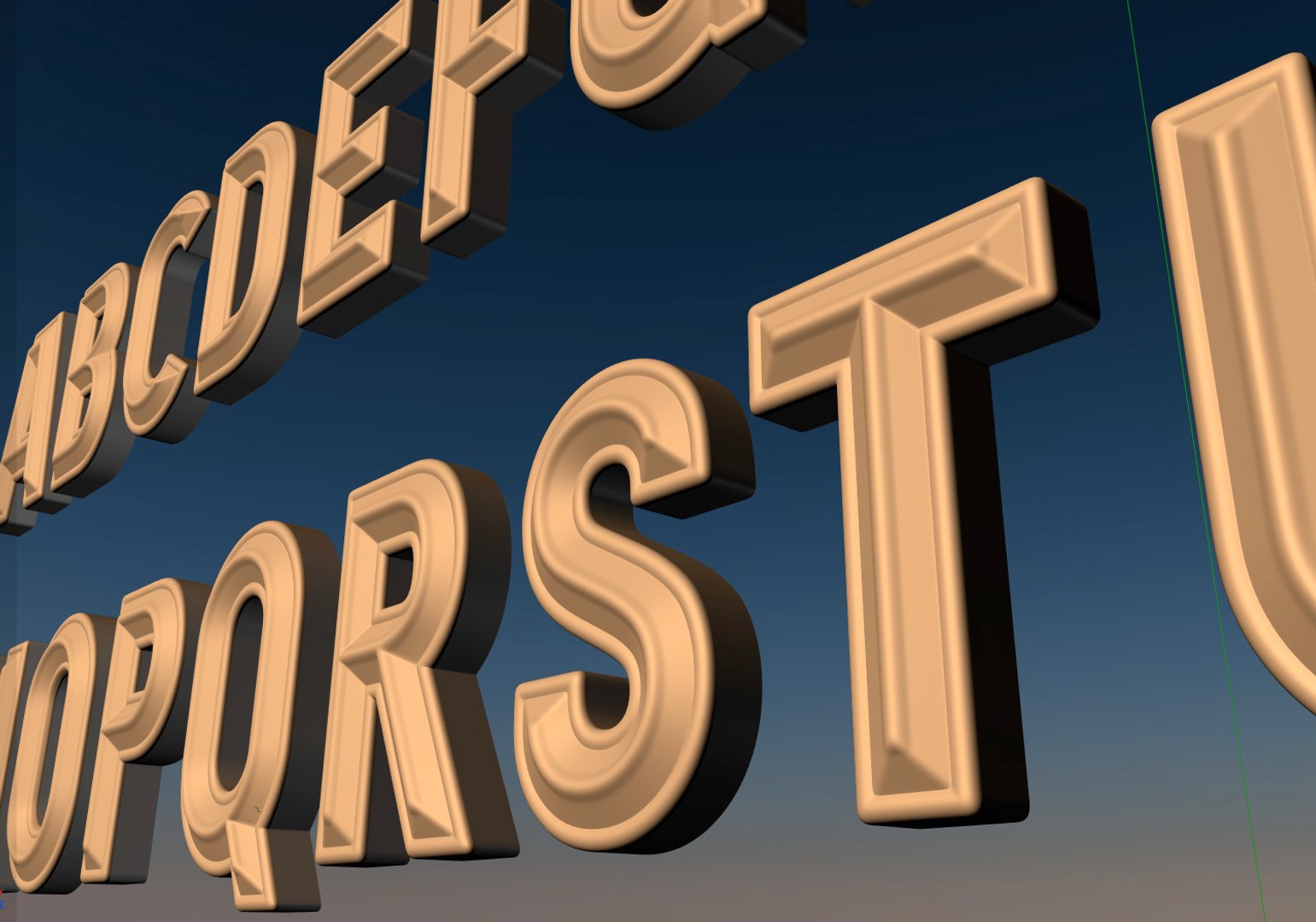 3ds Max Vintage Movie Marquee Letters