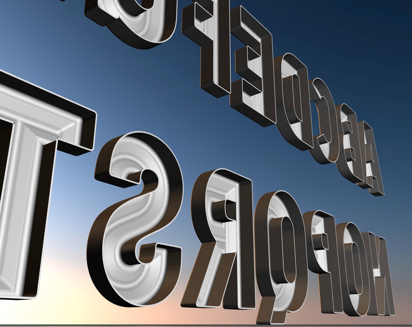 3ds Max Vintage Movie Marquee Letters