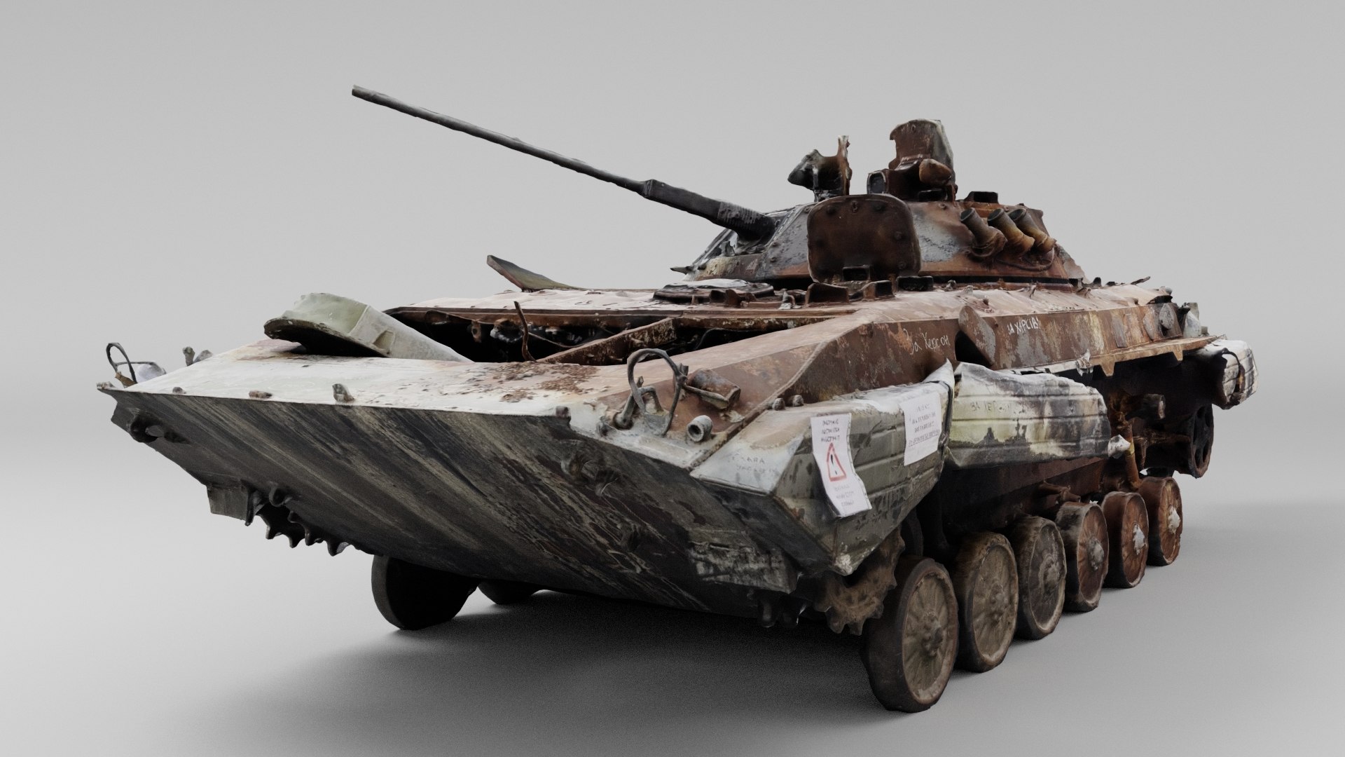3D Model Russian BMP-2 Infantry Fighting Vehicle Destroyed By Ukrainian ...
