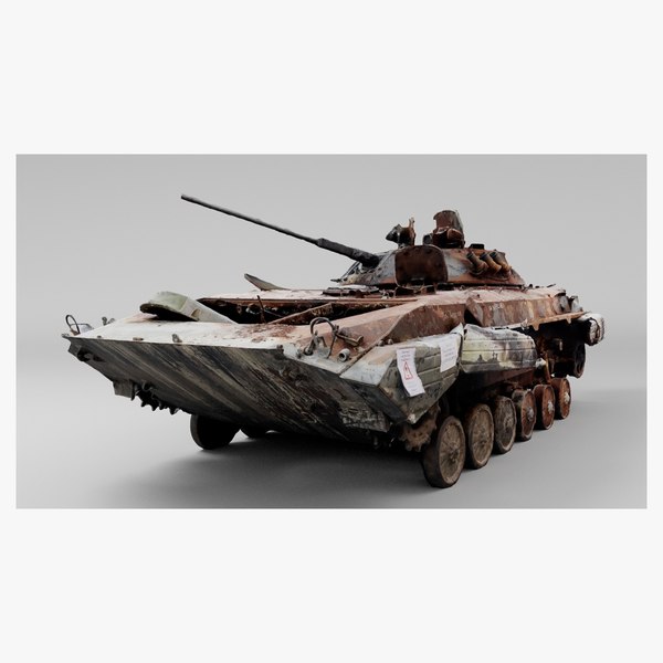 3D model russian BMP-2 infantry fighting vehicle destroyed by Ukrainian ...