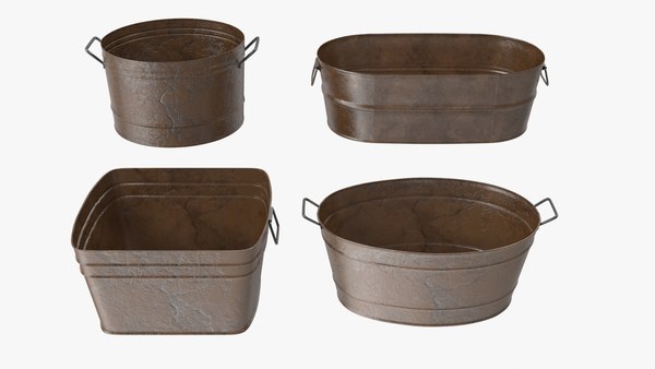 3D model Rusty Metal Container Set - TurboSquid 1778902