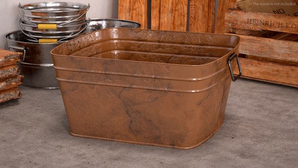 3D model Rusty Metal Container Set - TurboSquid 1778902