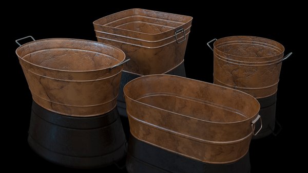 3D model Rusty Metal Container Set - TurboSquid 1778902