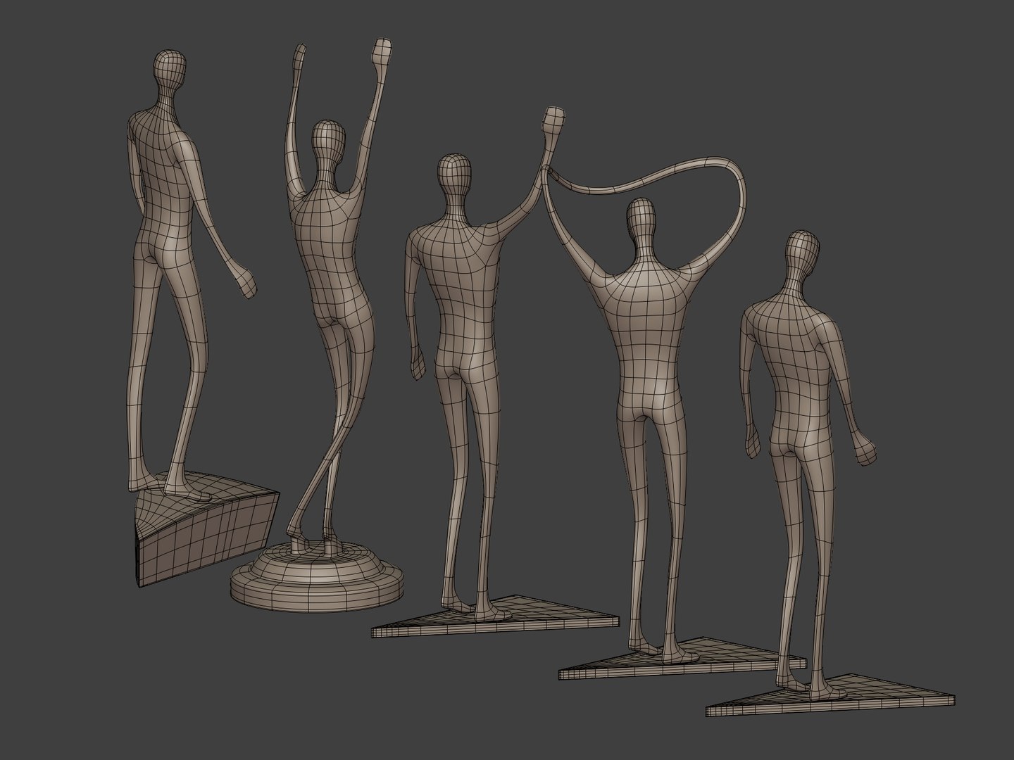 Abstract Man Statue Pack 3D Model - TurboSquid 2070954