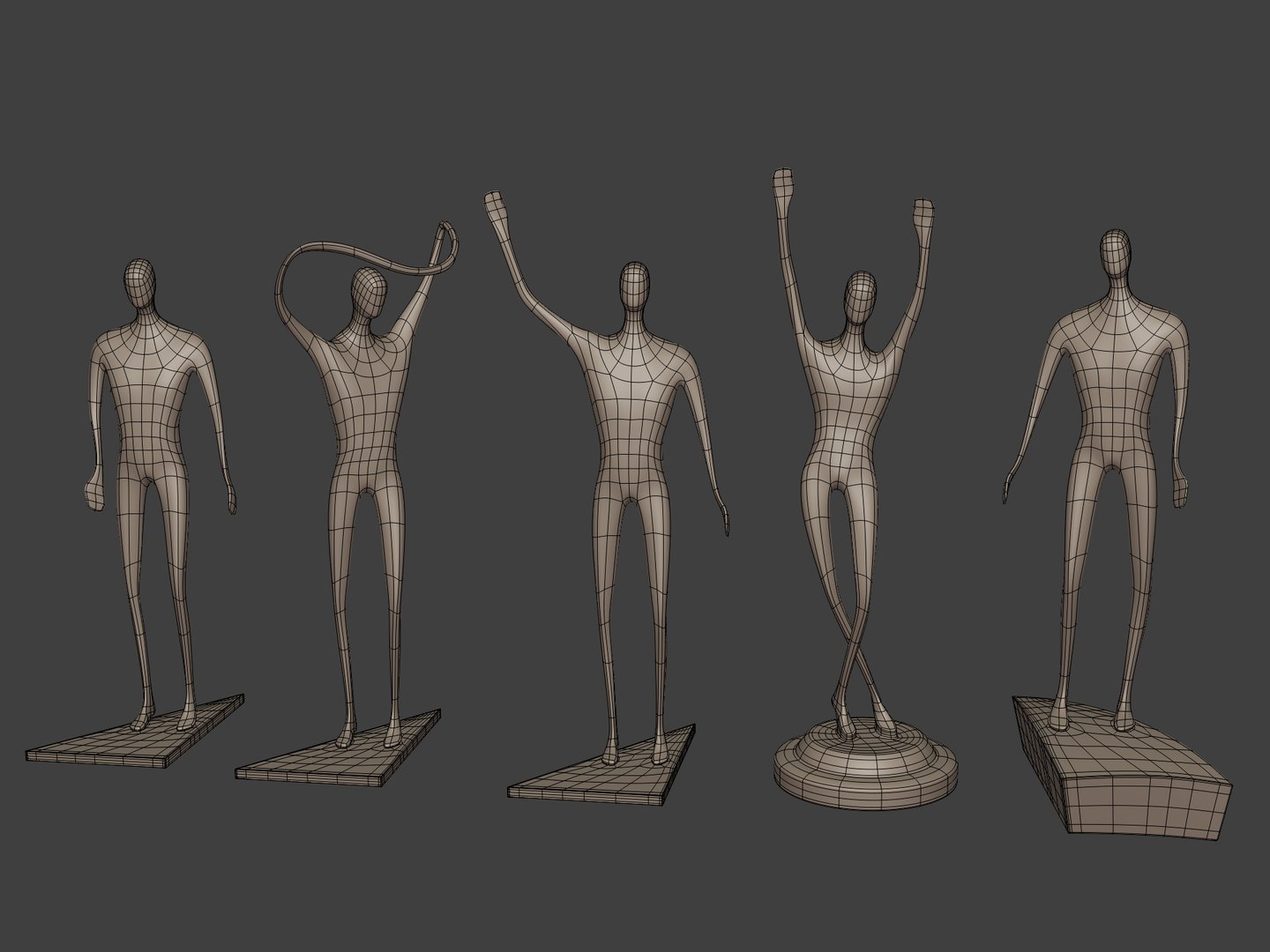 Abstract Man Statue Pack 3D Model - TurboSquid 2070954