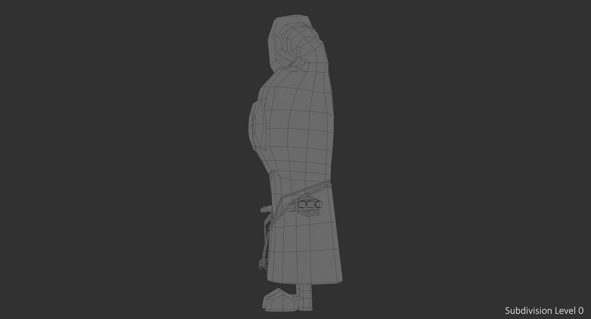 cartoon doctor foot character rigged obj