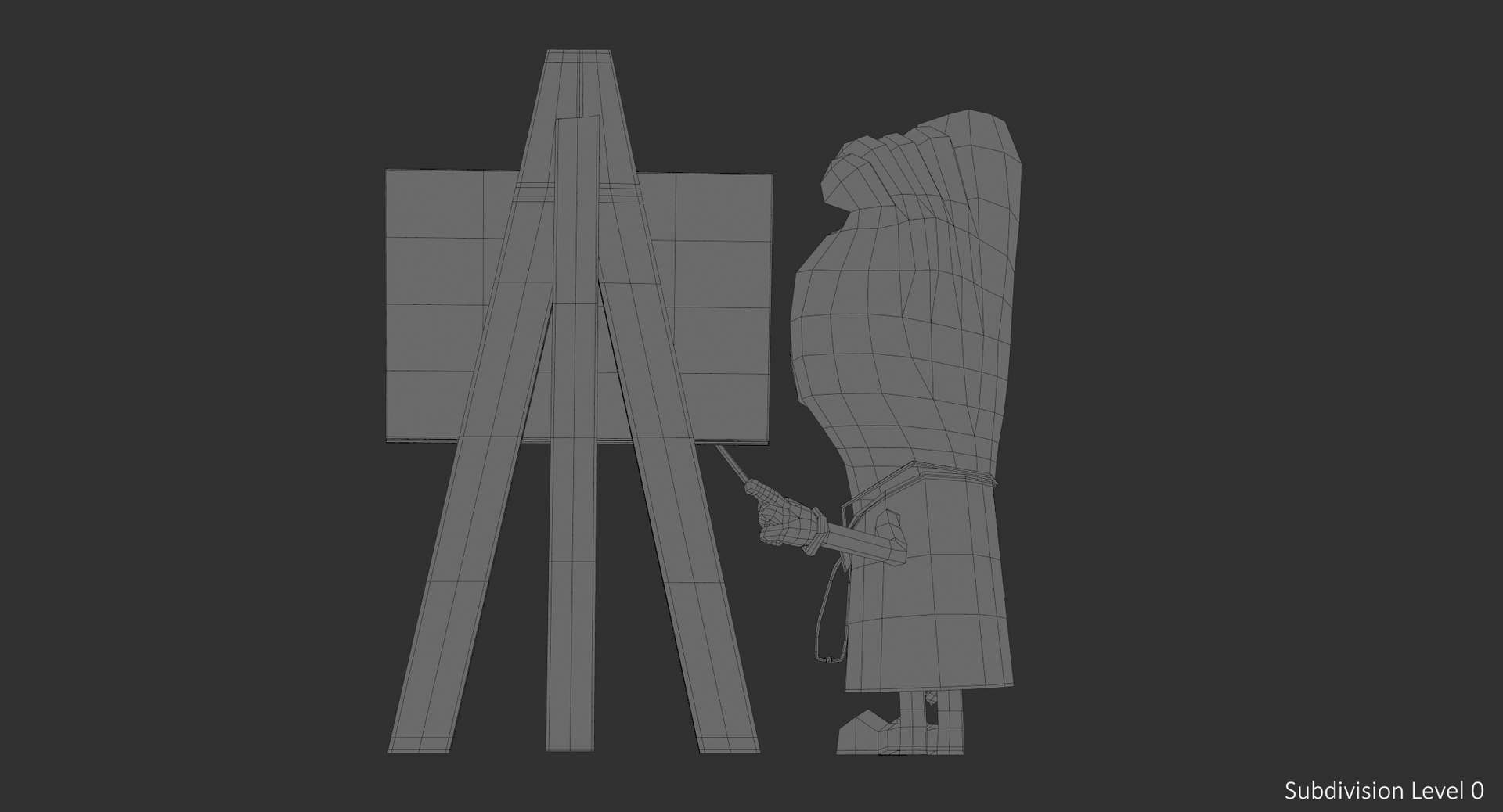 cartoon doctor foot character rigged obj