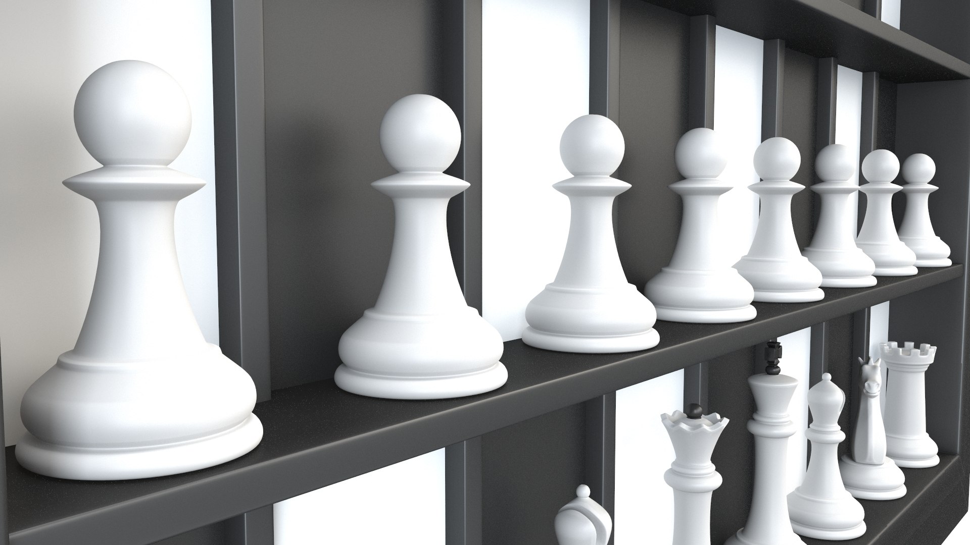 3D model Vertical Chess Set - TurboSquid 1753846
