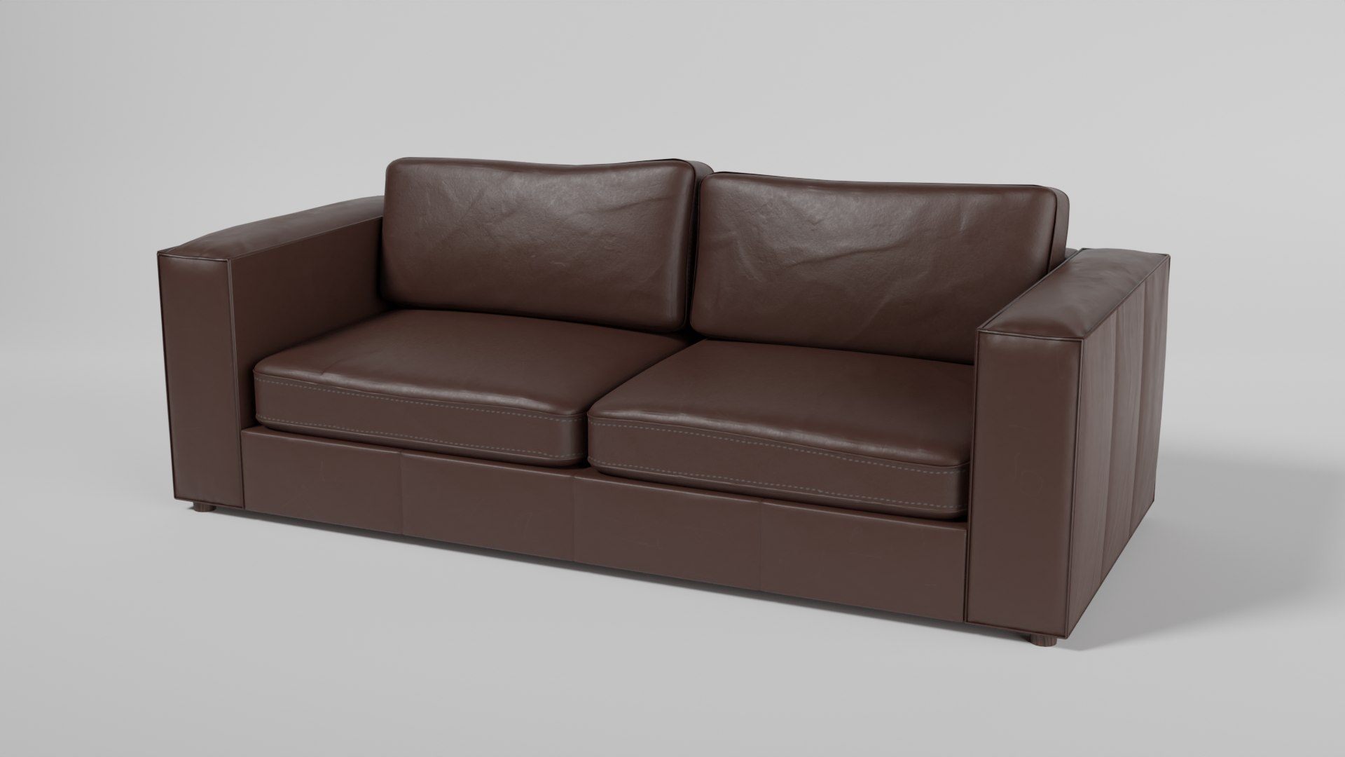 3D Leather Couch model - TurboSquid 2092043