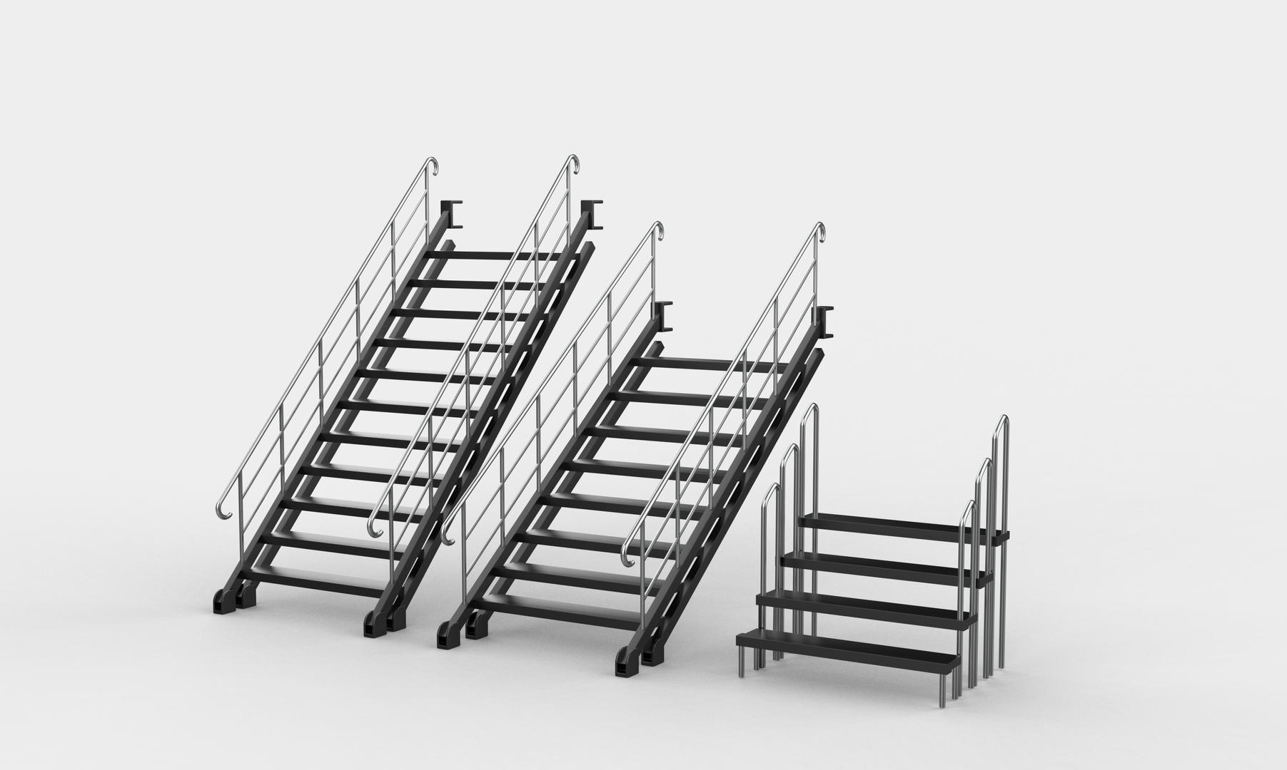 modelo 3d Modelo 3D de escaleras de acero - TurboSquid 2518006