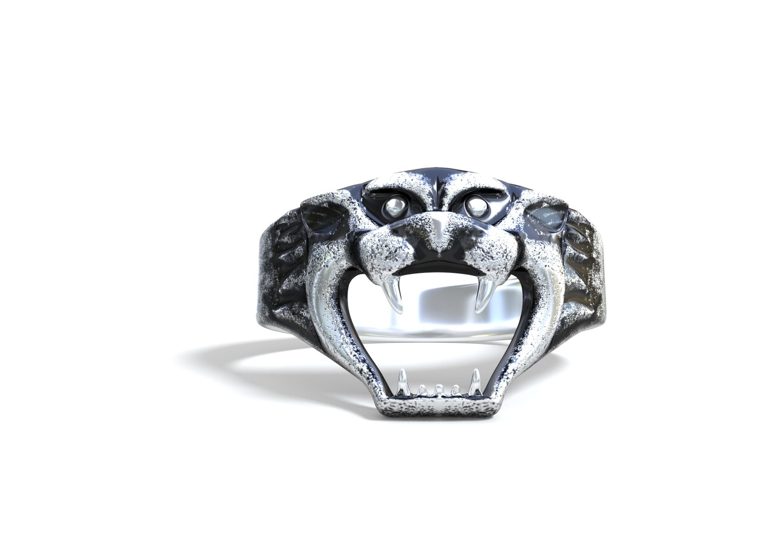 Silver tiger ring 3D model - TurboSquid 1509210