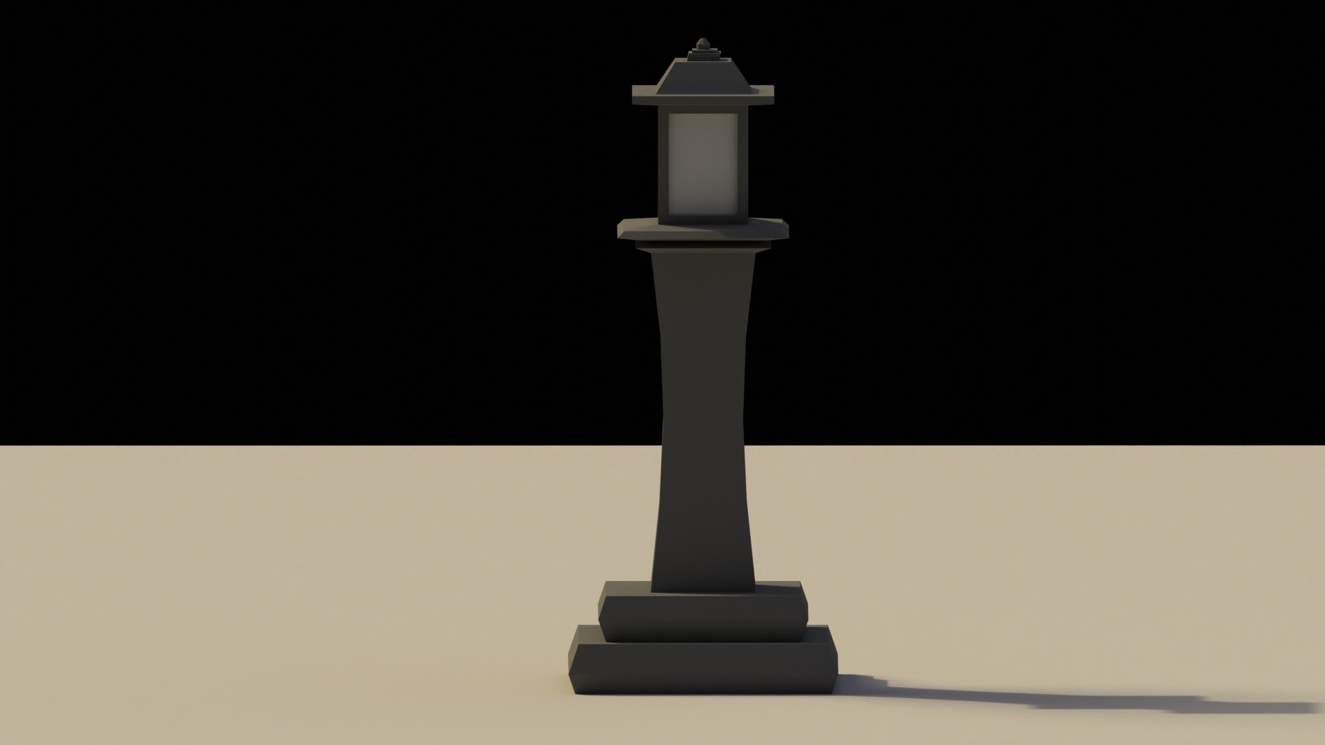 3D Low Poly Japanese Lamp Post 2 Model - TurboSquid 2102214