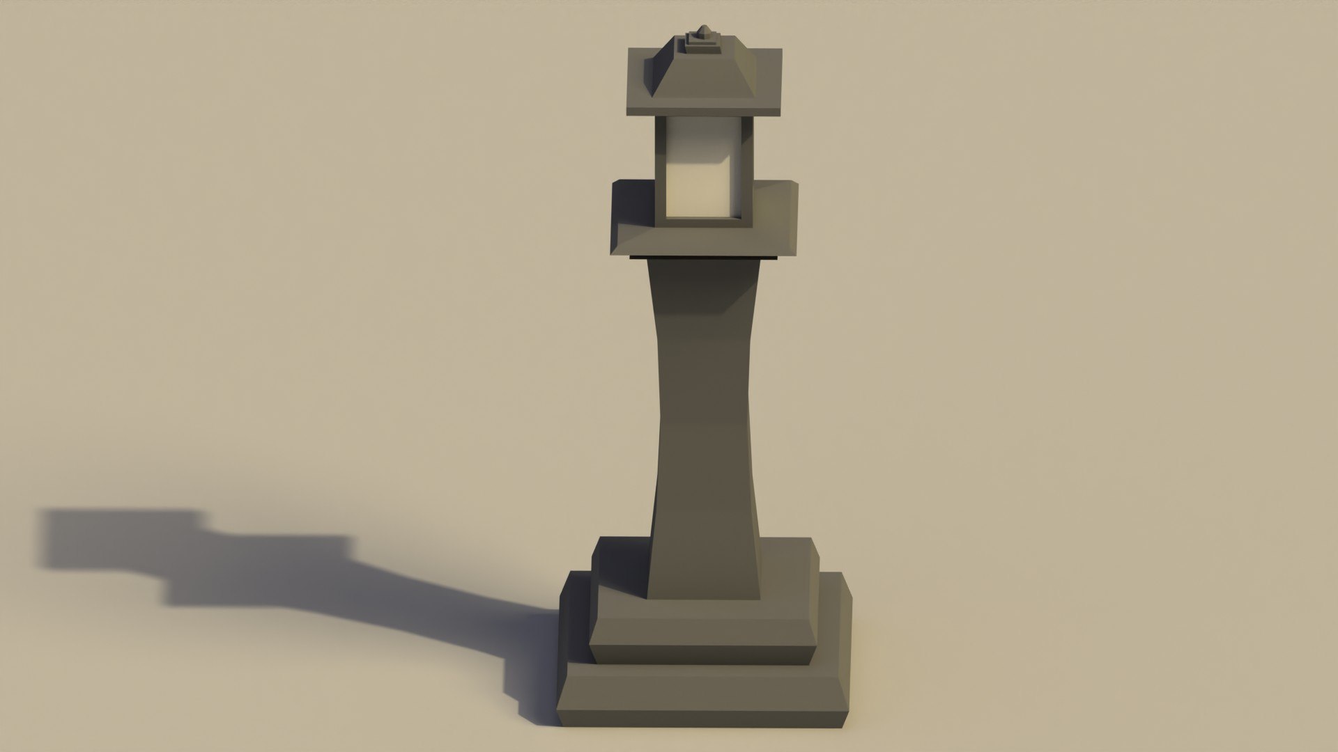 3D Low Poly Japanese Lamp Post 2 Model - TurboSquid 2102214